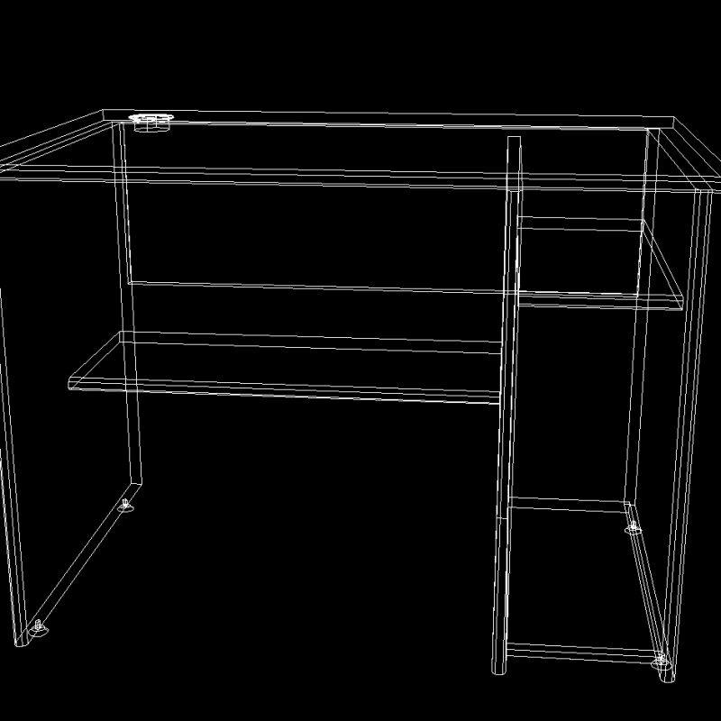 Furniture Computer Desk 3D DWG Model for AutoCAD • Designs CAD