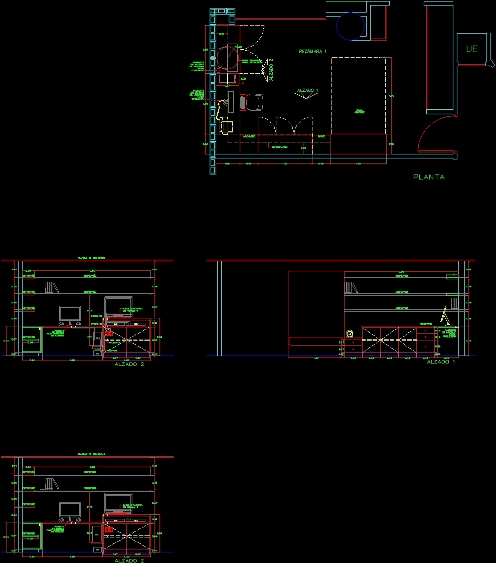 Furniture For Tv And Computer DWG Section for AutoCAD • Designs CAD
