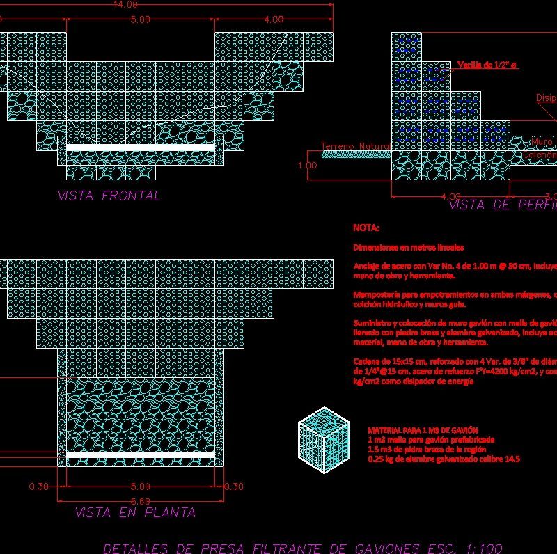 Gabion For Soil Retention DWG Block for AutoCAD • Designs CAD