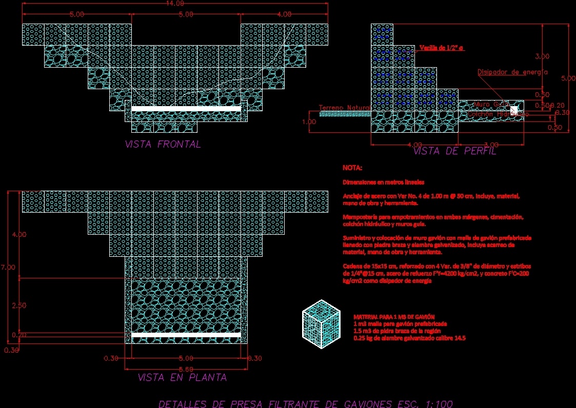 Gabion For Soil Retention DWG Block for AutoCAD • Designs CAD