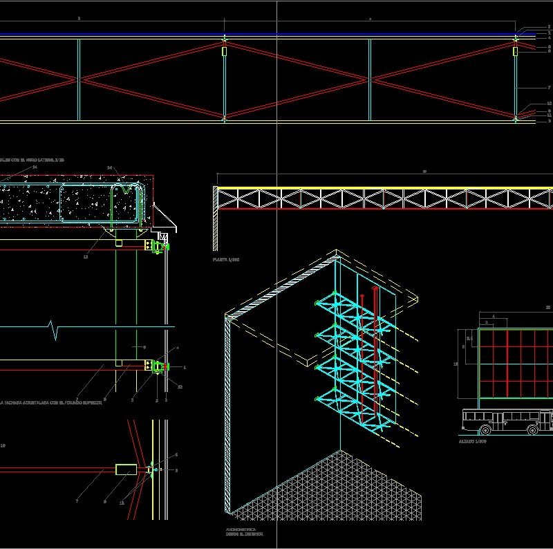 Glass Facade DWG Detail for AutoCAD • Designs CAD