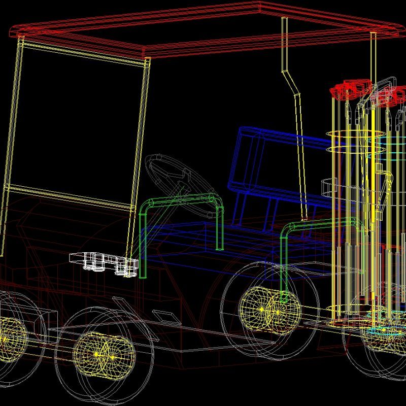 Golf Cart 3D DWG Model for AutoCAD • Designs CAD