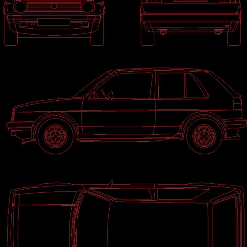 Golf Ii DWG Block for AutoCAD • Designs CAD