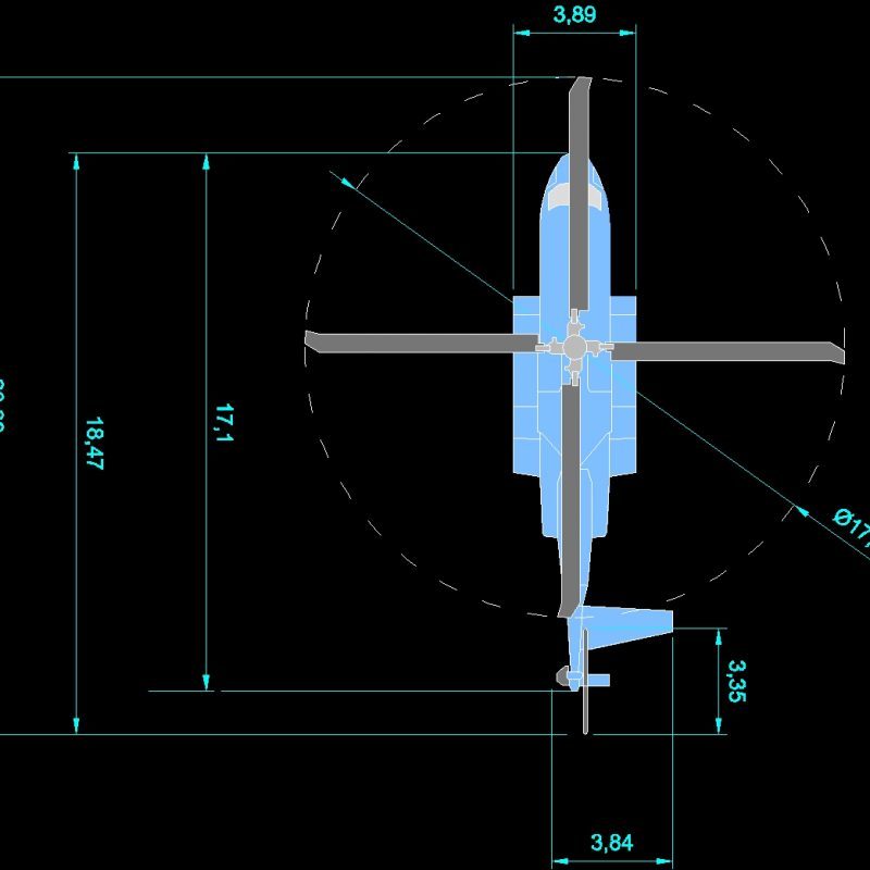Helicopter Sikorsky S - 92 DWG Plan for AutoCAD • Designs CAD