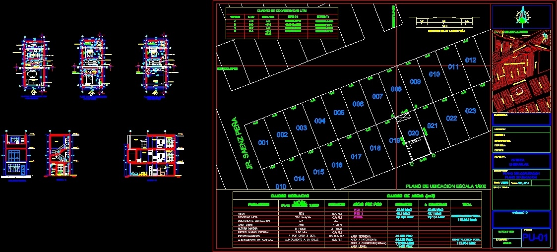Home Architecture 3 Levels DWG Full Project for AutoCAD • Designs CAD