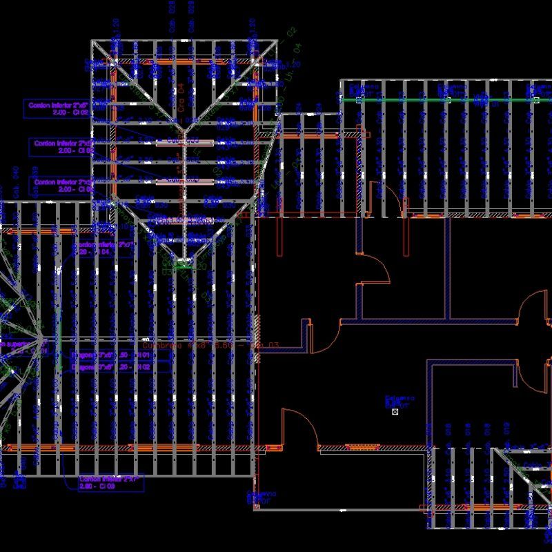 Home Roof Structure DWG Block for AutoCAD • Designs CAD