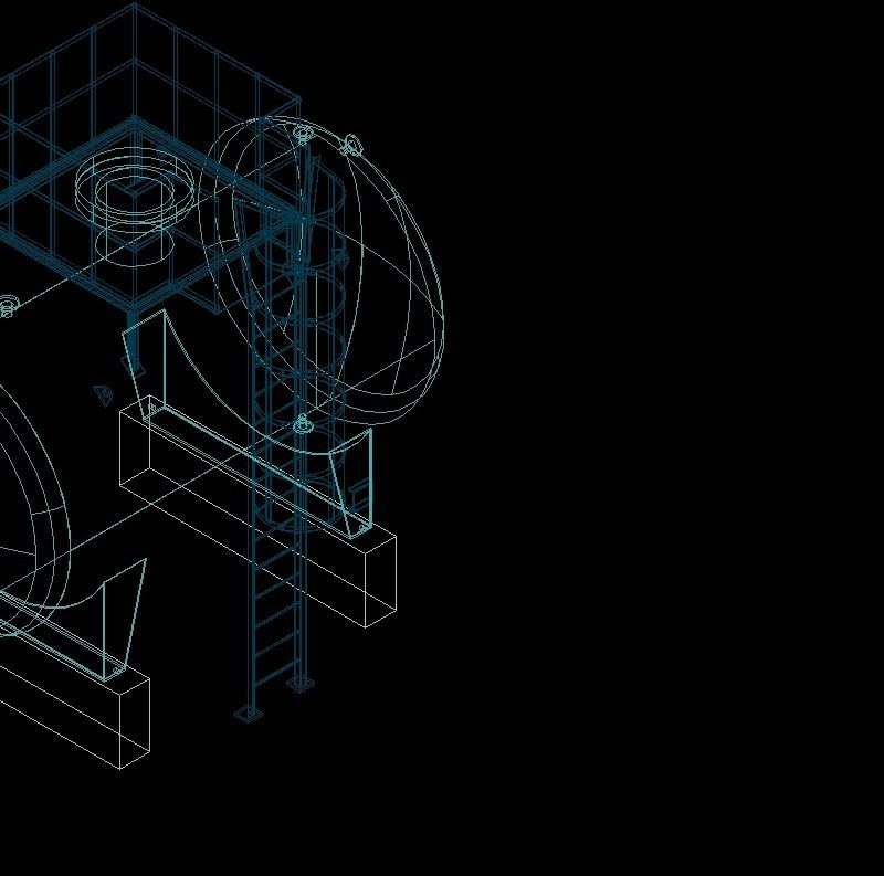 Horizontal Tank 3D DWG Model for AutoCAD | Designs CAD