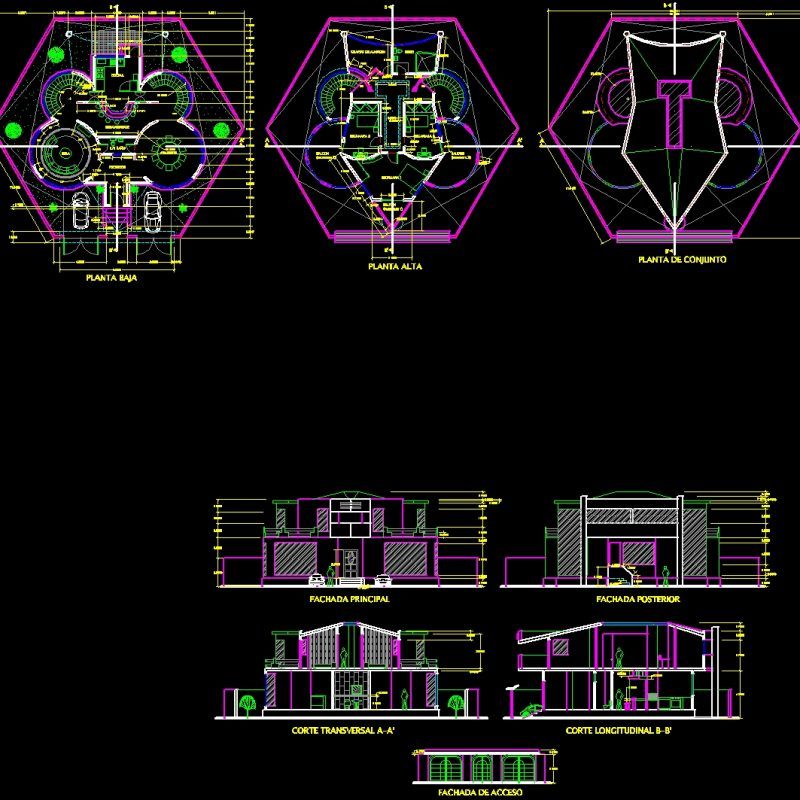 House - Butterfly DWG Section for AutoCAD • Designs CAD