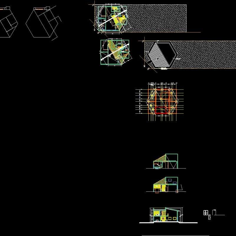 House Hexagono DWG Section for AutoCAD • Designs CAD