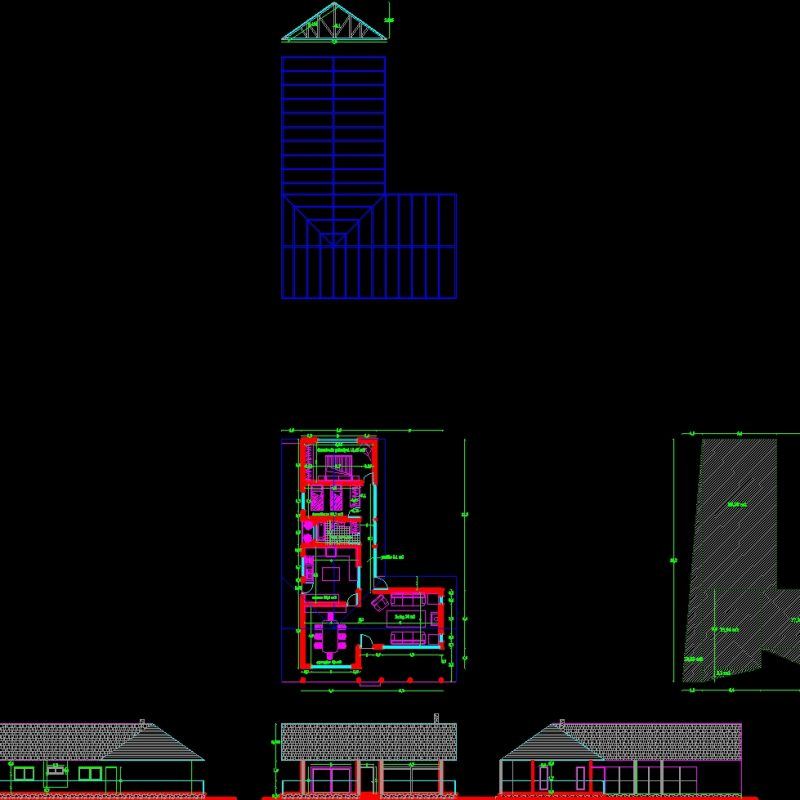 House In L DWG Block for AutoCAD • Designs CAD