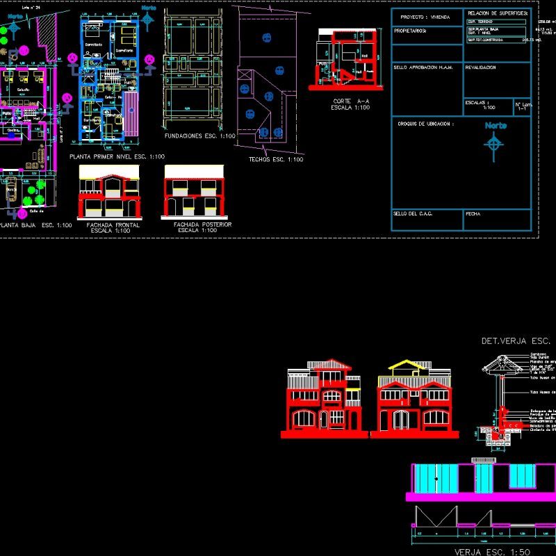 House Project DWG Full Project for AutoCAD | DesignsCAD