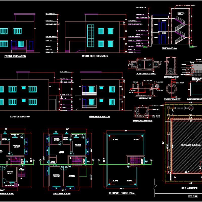 Housing Condominium 2 Levels DWG Plan for AutoCAD • Designs CAD