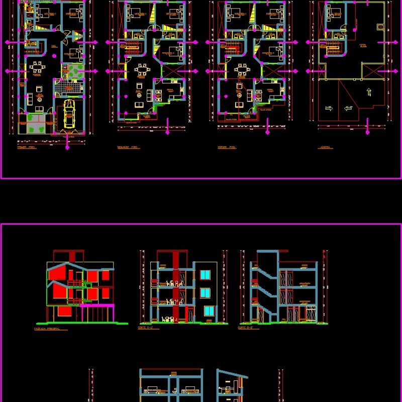 Housing DWG Section for AutoCAD • Designs CAD