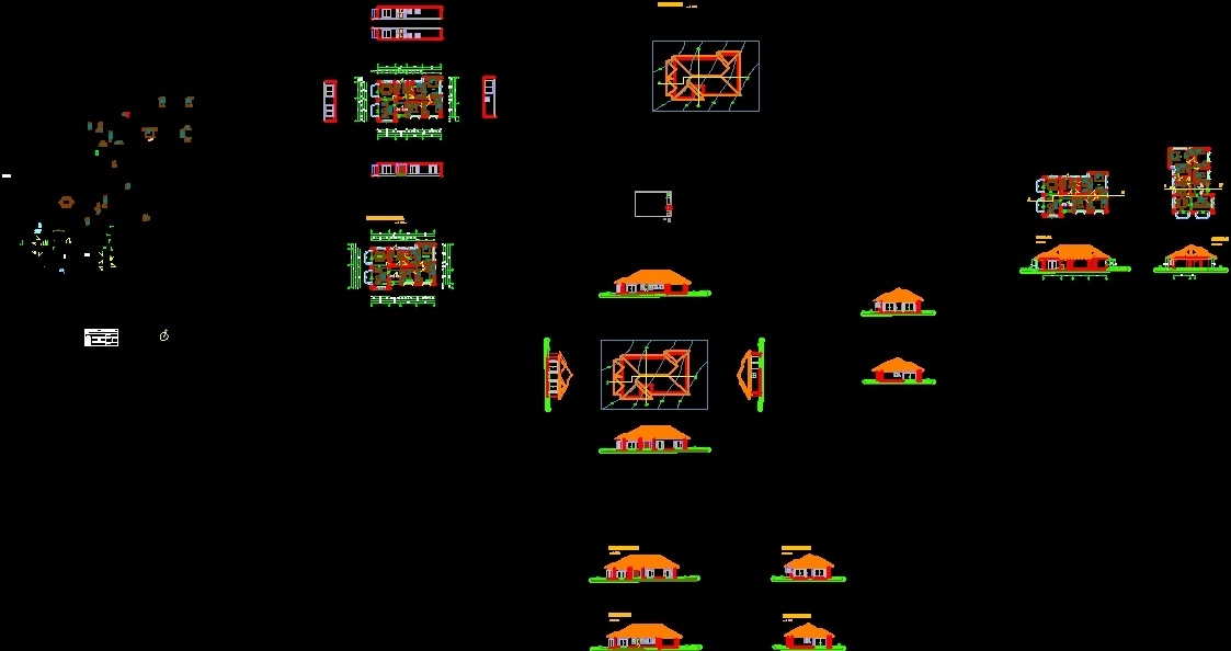 Housing Ground Floor - 1 Level DWG Section for AutoCAD • Designs CAD