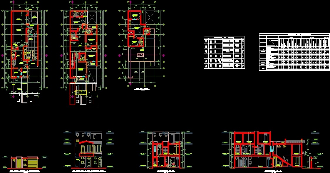 Housing Three Levels DWG Block for AutoCAD • Designs CAD