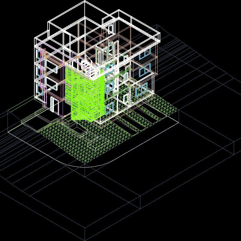Housing Tower 3D DWG Model for AutoCAD • Designs CAD