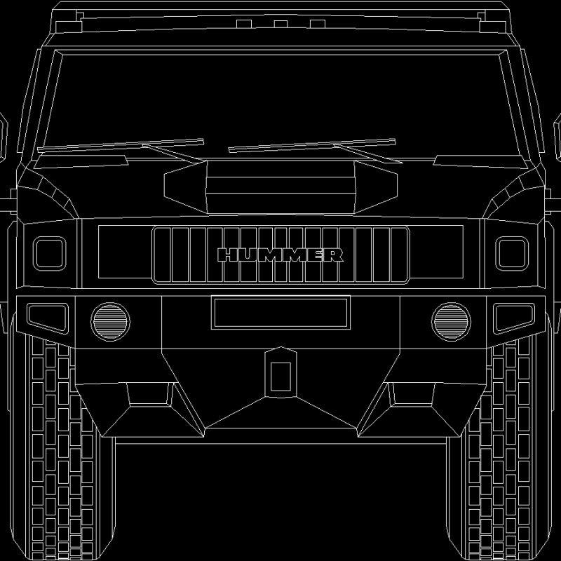 Hummer, All Terrain Vehicle DWG Plan for AutoCAD | DesignsCAD