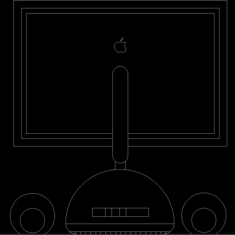 Imac DWG Block for AutoCAD | DesignsCAD