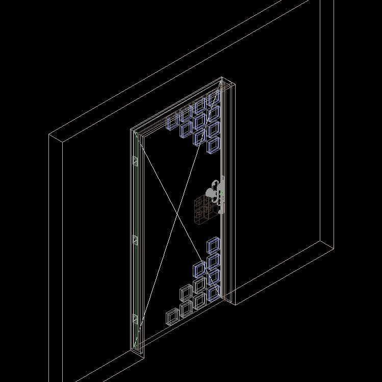Interior Access Doorway, Wooden Door DWG Block for AutoCAD • Designs CAD