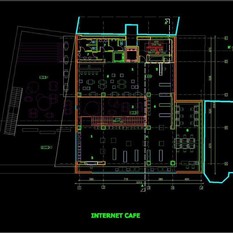 Internet Cafe DWG Block for AutoCAD • Designs CAD