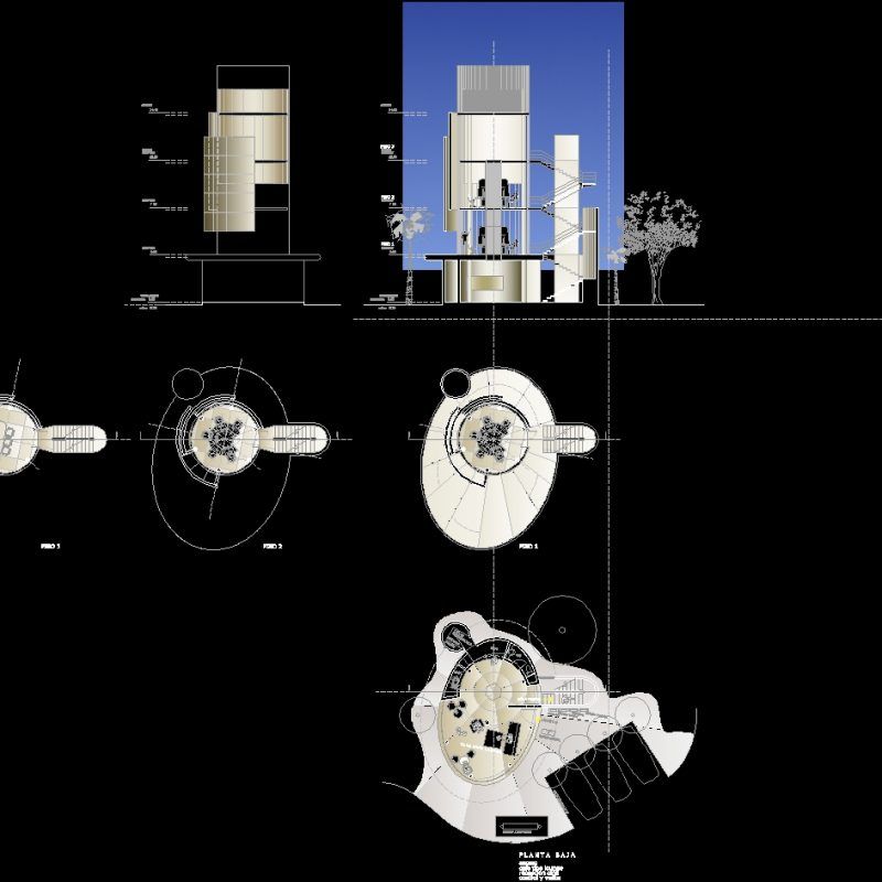 Internet Coffee Building DWG Section for AutoCAD • Designs CAD