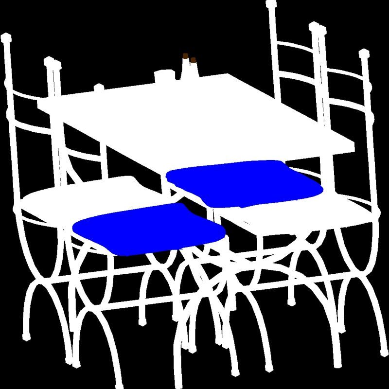 Iron Table 3D DWG Model for AutoCAD • Designs CAD