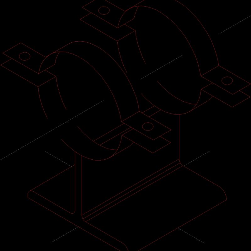 Iso Pipe Supports 2D DWG Block for AutoCAD • Designs CAD