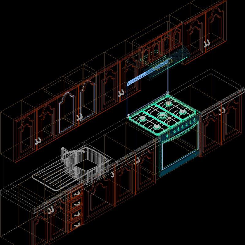 Kitchen 3D DWG Model for AutoCAD • Designs CAD