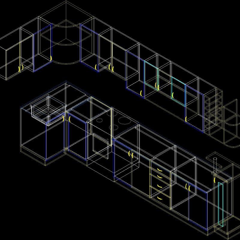 Kitchen 3D DWG Model for AutoCAD • Designs CAD
