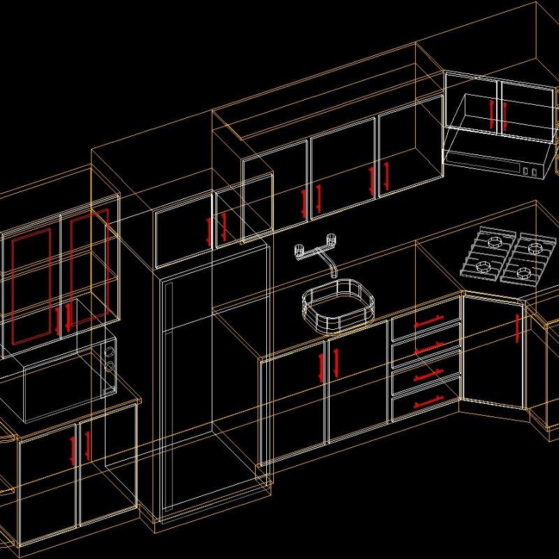 Kitchen 3D DWG Model for AutoCAD • Designs CAD