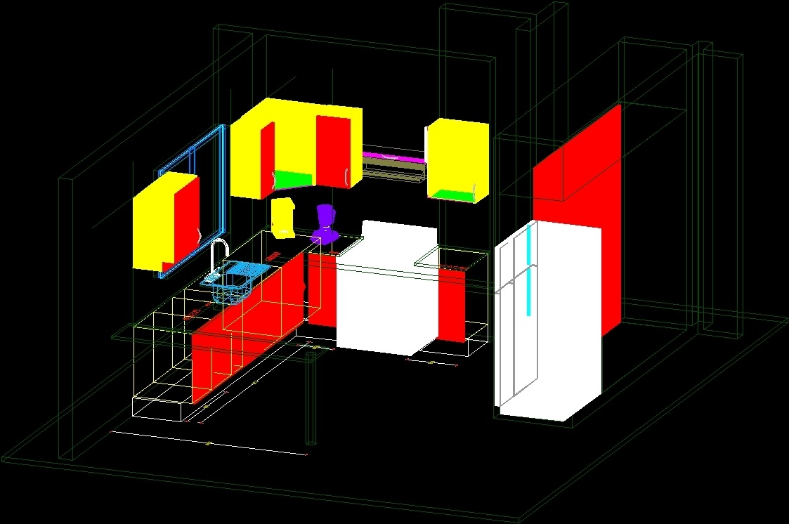 Kitchen 3D DWG Model for AutoCAD • Designs CAD