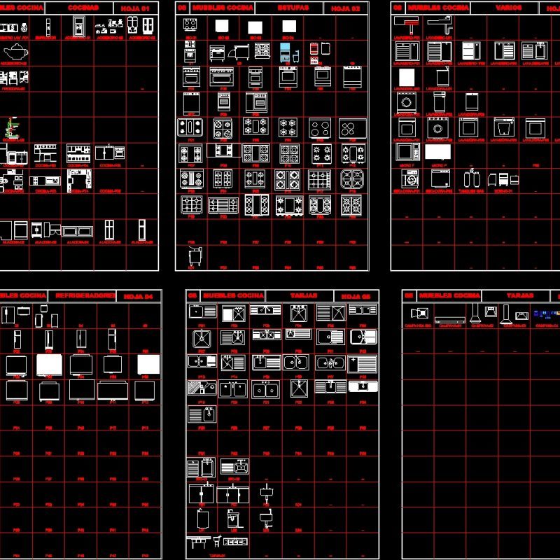 Kitchen Appliances DWG Block for AutoCAD | DesignsCAD