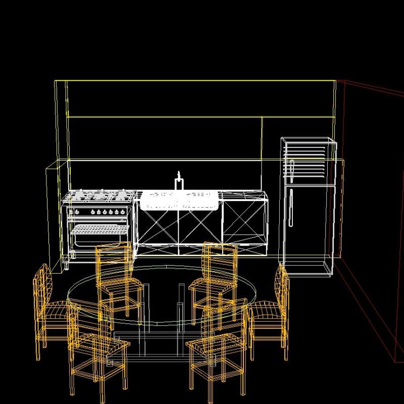 Kitchen Basic 3D DWG Model for AutoCAD • Designs CAD