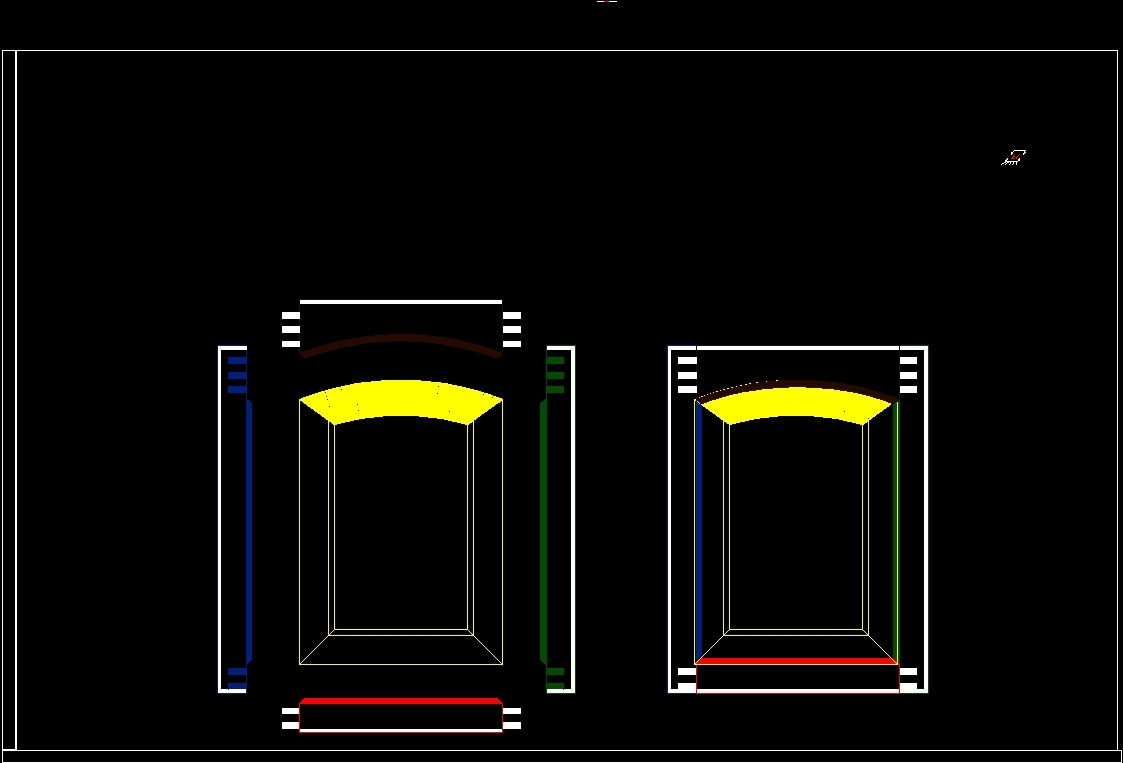 Kitchen Cabinet Door, Solid Wood Panel, 3D DWG Model for AutoCAD ...