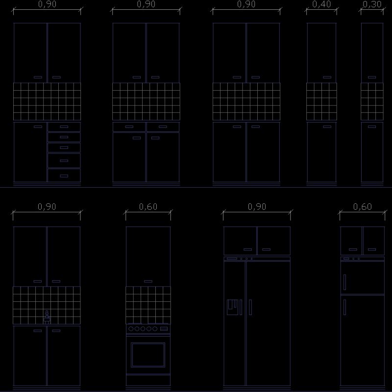 Kitchen Layout Plan DWG Plan for AutoCAD • Designs CAD