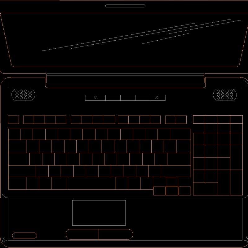 Lap Top DWG Plan for AutoCAD • Designs CAD
