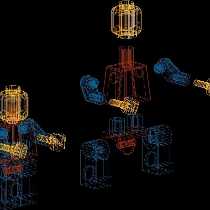 Lego Man Figure 3D DWG Model for AutoCAD • Designs CAD