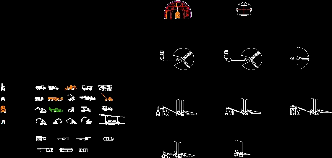 Library Of Construction Vehicles 1 DWG Block for AutoCAD • Designs CAD