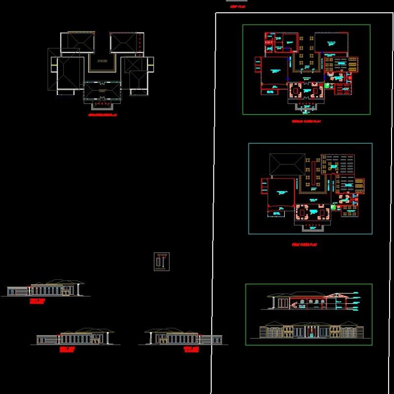 Library With Multifuncioanl Hall DWG Block for AutoCAD • Designs CAD