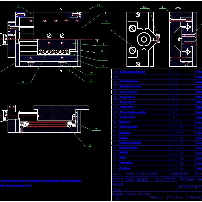 Linear Table DWG Block for AutoCAD • Designs CAD