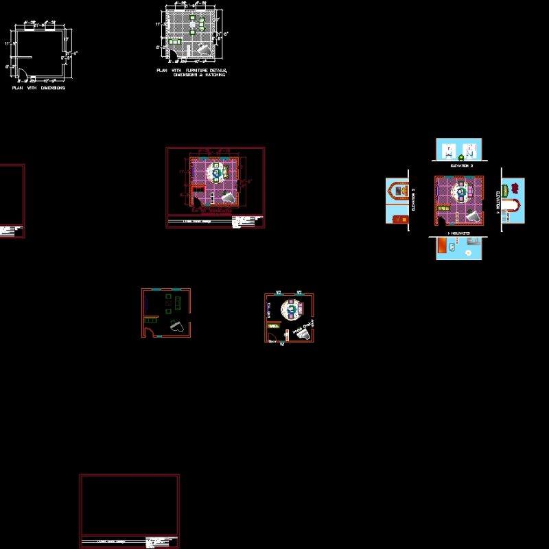 Living Room Design - Interior DWG Block for AutoCAD • Designs CAD