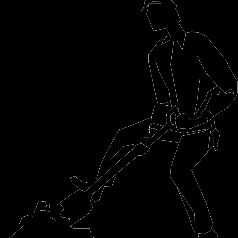 Man Working DWG Block for AutoCAD • Designs CAD