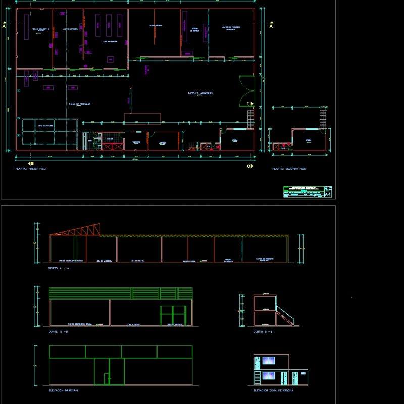 Manufacturing Plant Of Metalic Industrial Structures DWG Plan for ...