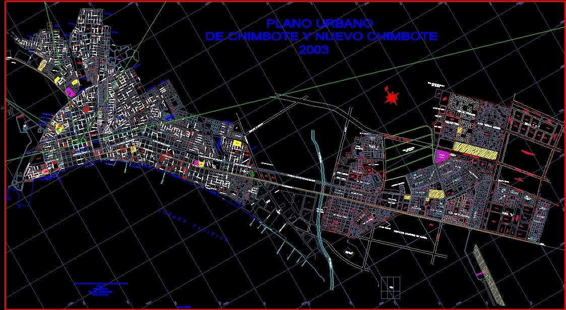 Map Of Chimbote - Peru DWG Detail for AutoCAD • Designs CAD