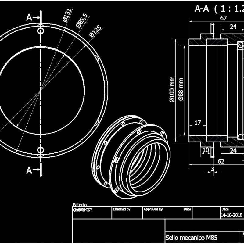 Mechanical Seal M85 DWG Model for AutoCAD • Designs CAD