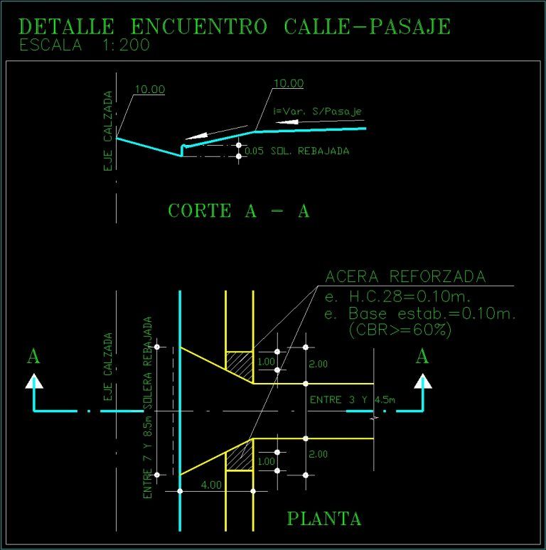 Meeting Street Detail - Passage (Individuals) DWG Detail for AutoCAD ...