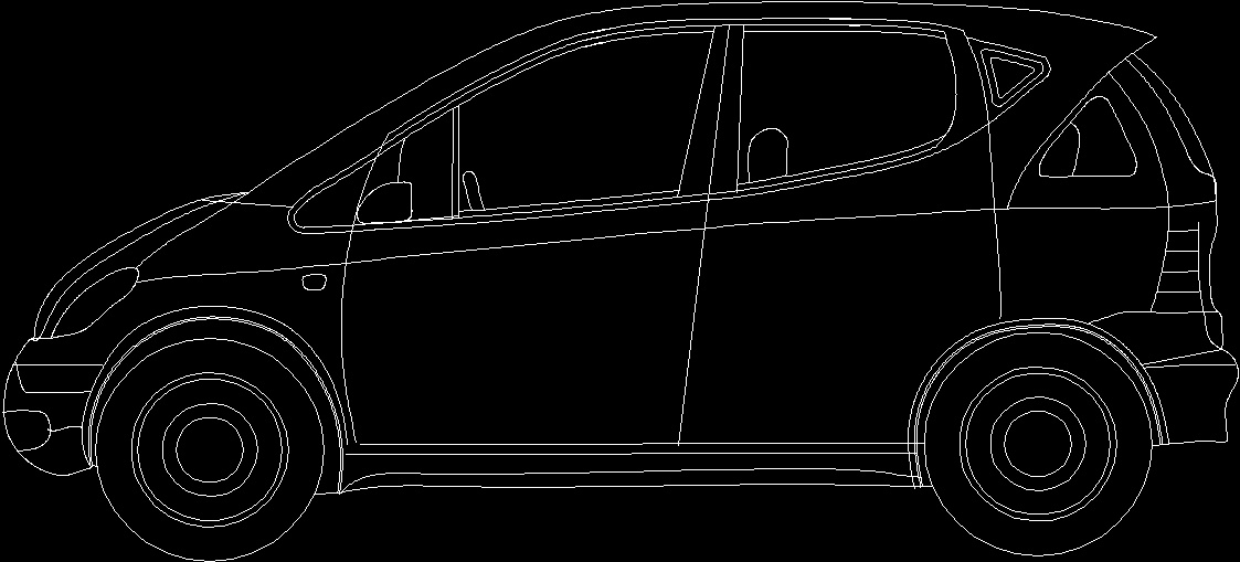 Mercedes Benz Clase A DWG Block for AutoCAD | DesignsCAD