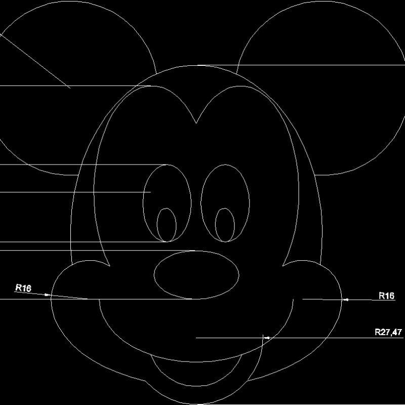 Mickey DWG Block for AutoCAD • Designs CAD