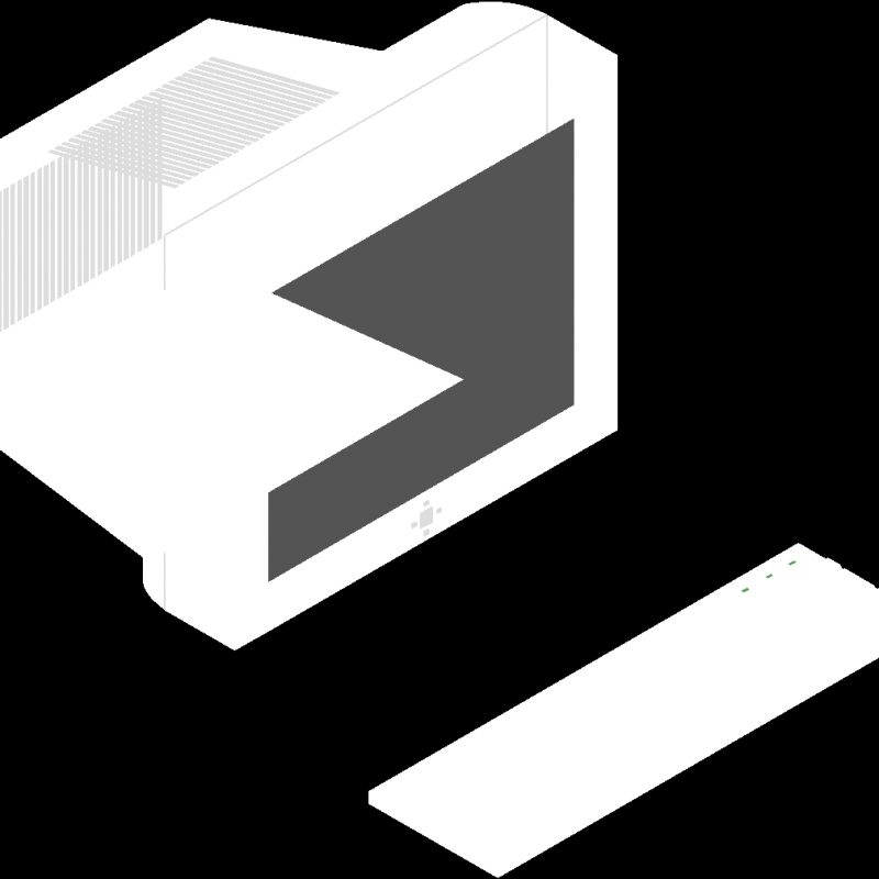 Monitor -Keyboard 3D DWG Model for AutoCAD • Designs CAD