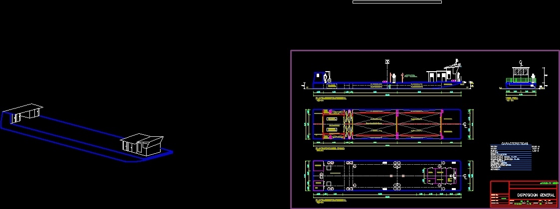 Motonave Fluvial DWG Block for AutoCAD • Designs CAD